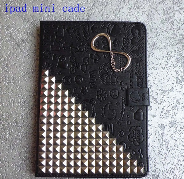 Ipad Mini Case, Ipad Mini Cover ,ipad,black Case Studded Silver Studs ...